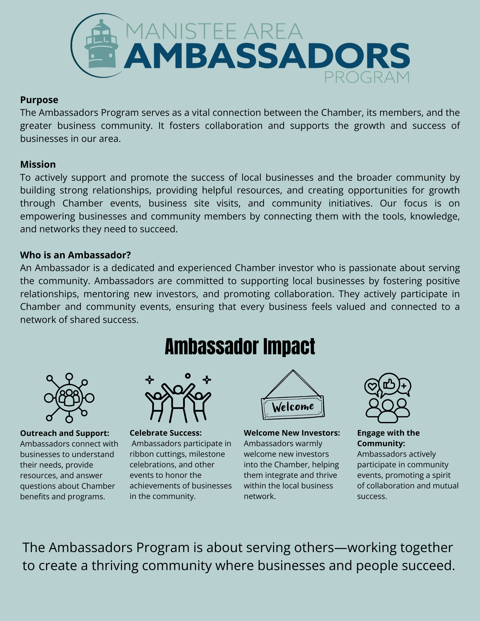 Ambassador Program - Manistee Area Chamber of Commerce
